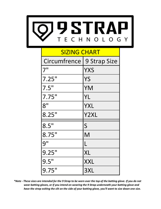 Size & Fit Recommendations – 9 STRAP TECHNOLOGY
